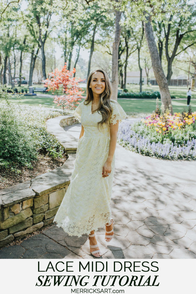 Lace Midi Dress with Lining Sewing Pattern - Merrick's Art