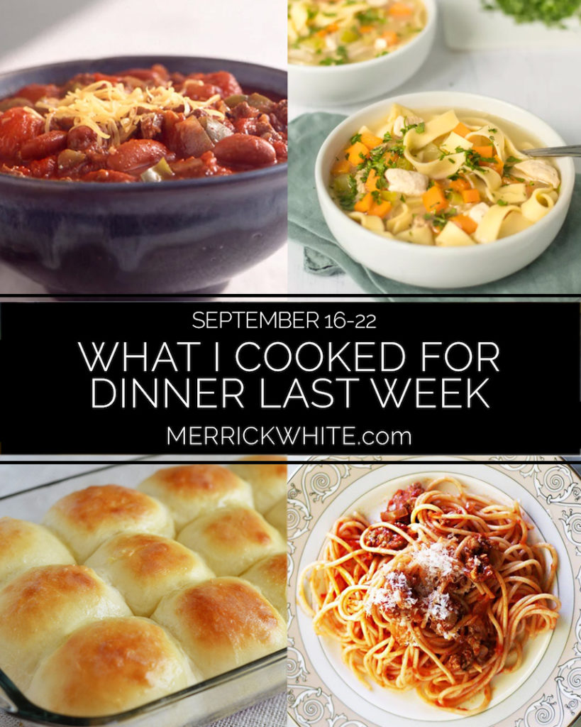 What I Cooked for Dinner Lately (Weekly Menu) - Merrick's Art