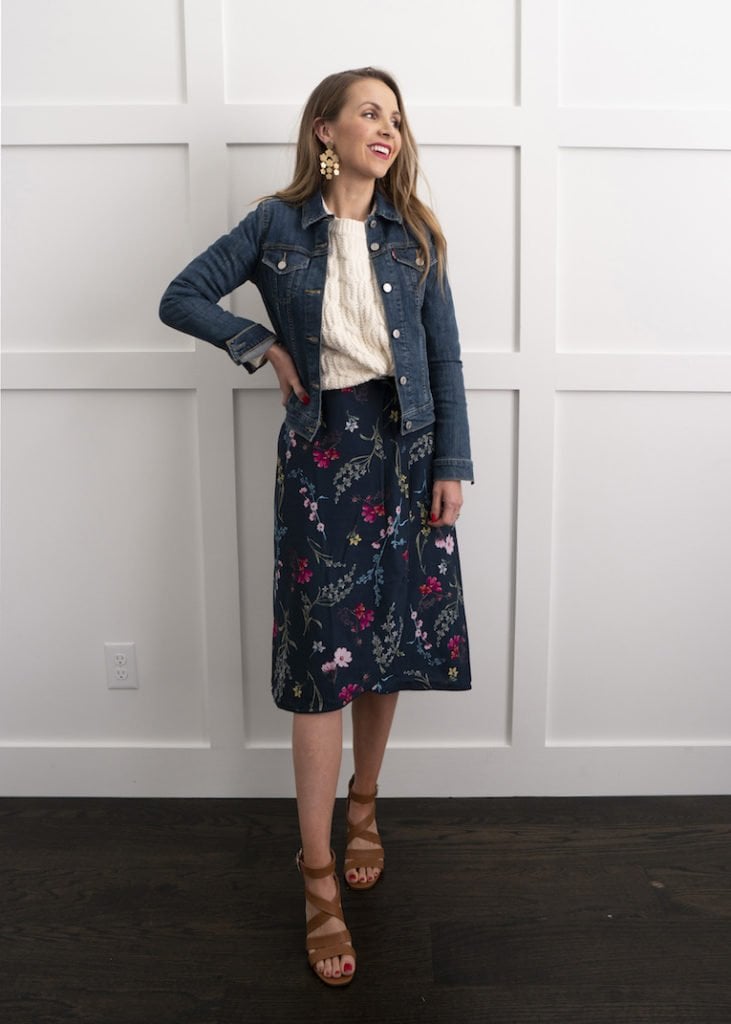 An Easy Sweater Over Dress Spring Outfit Idea - Merrick's Art