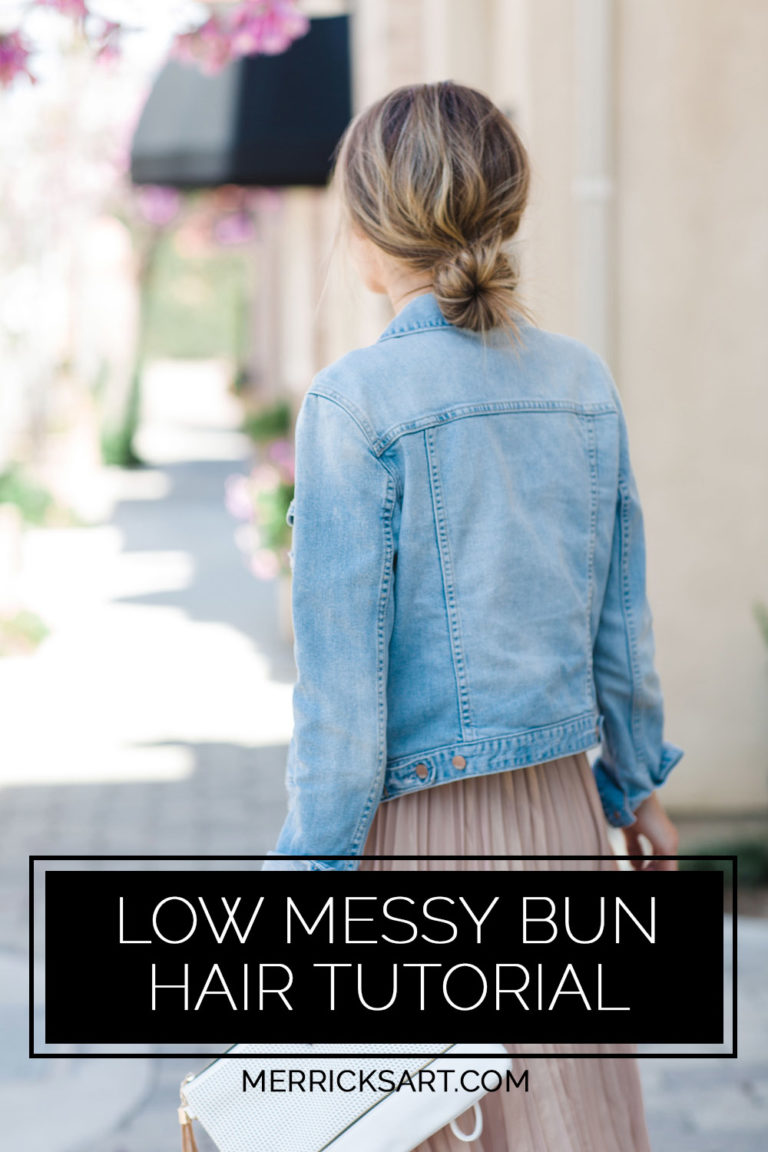 Low Messy Bun Hair Tutorial - Merrick's Art