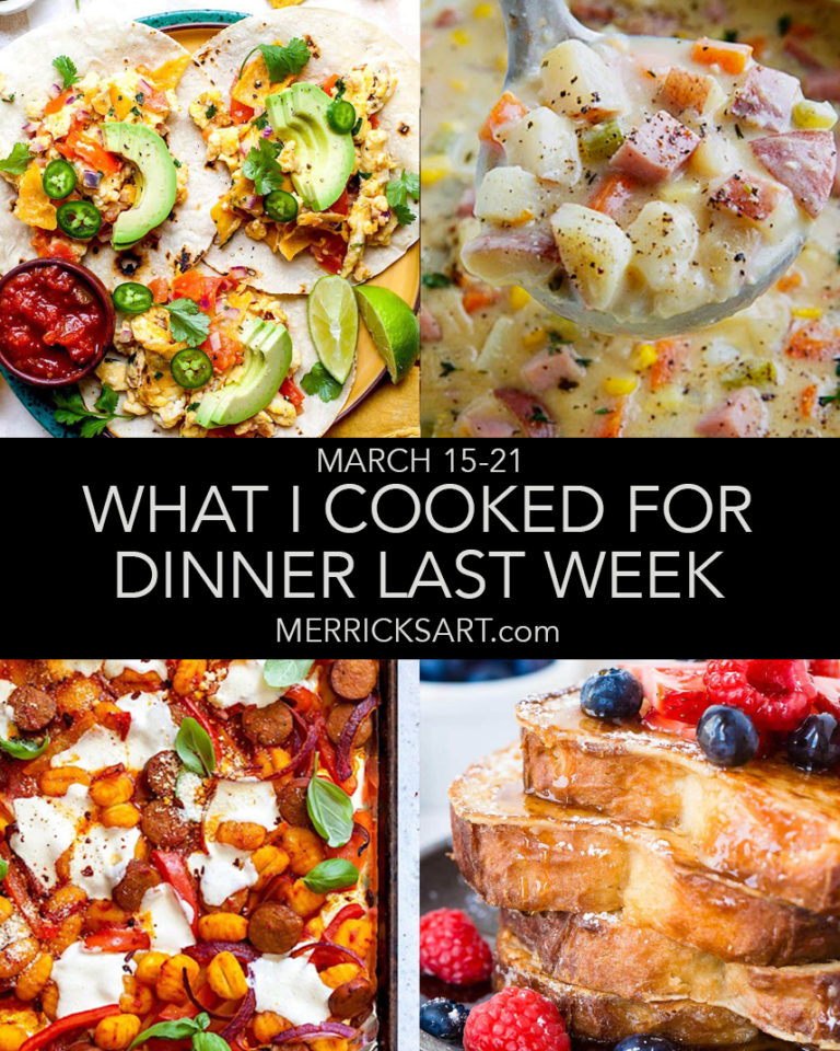 What I Cooked for Dinner This Week (Weekly Menu) - Merrick's Art