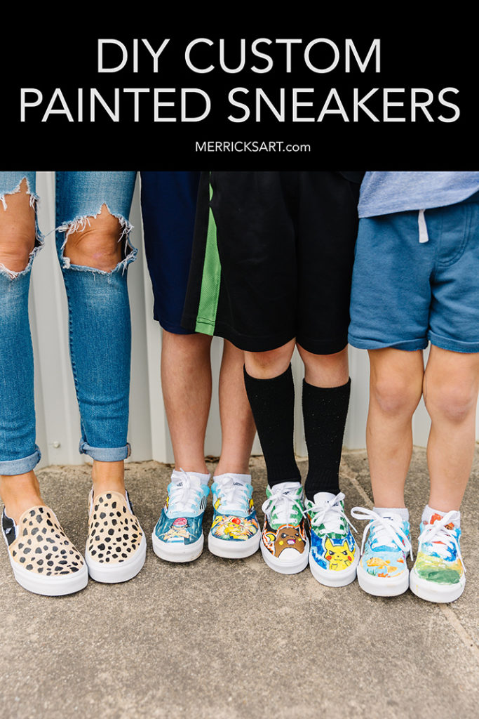 How to Custom Paint Shoes With Your Kids - Merrick's Art