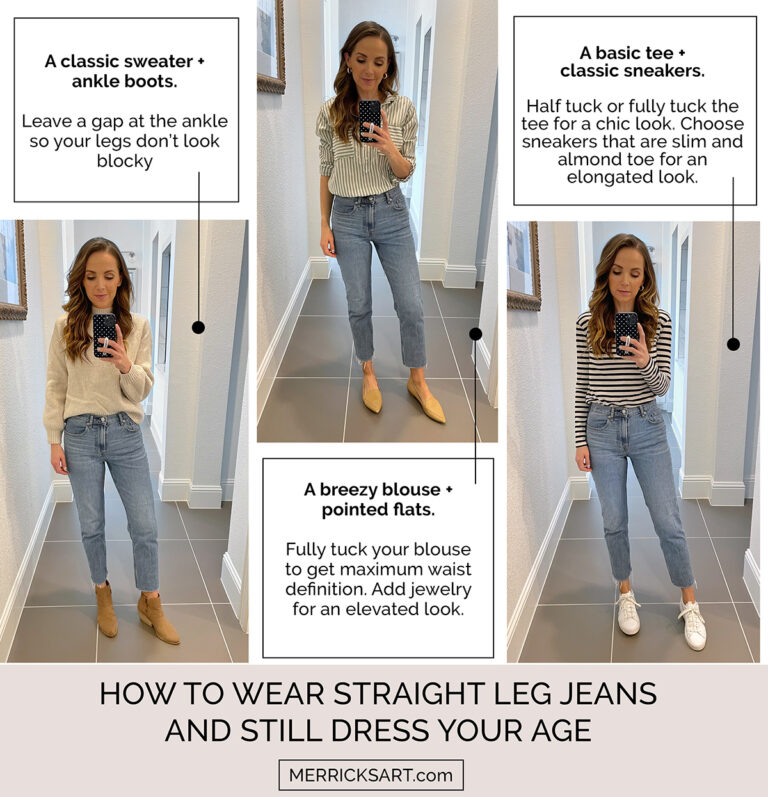 Trendy Tuesday: How to Wear Straight Leg Jeans - Merrick's Art