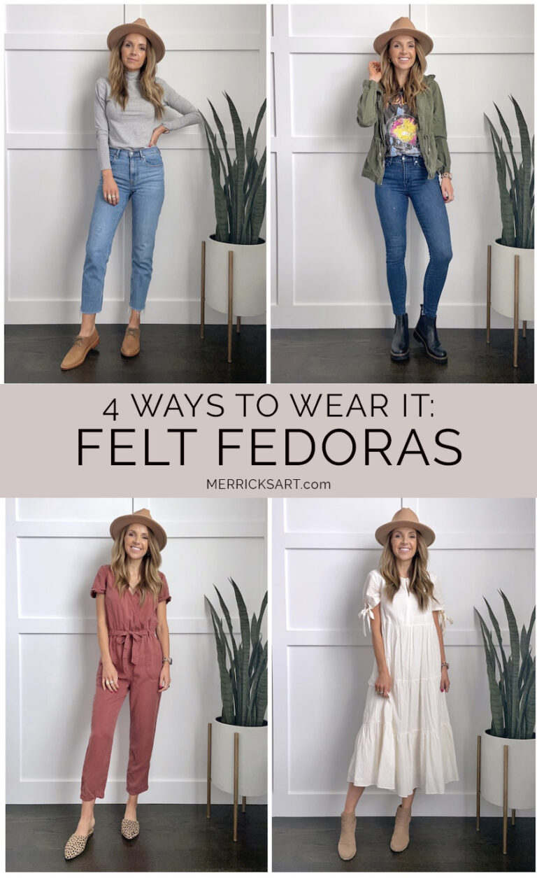4 Cute Felt Fedora Hat Outfits - Merrick's Art