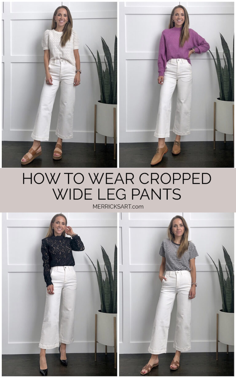 How to Wear Cropped Wide Leg Pants - Merrick's Art