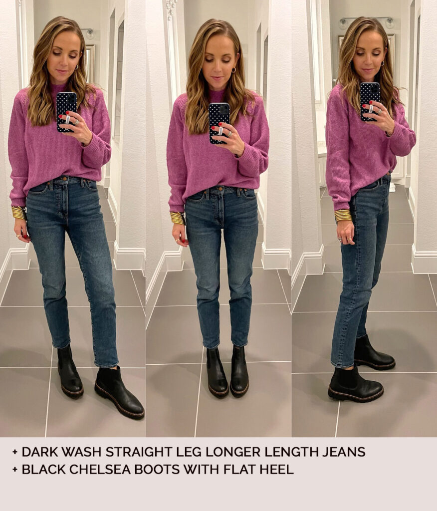 How to Wear Ankle Boots with Straight Leg Jeans - Merrick's Art