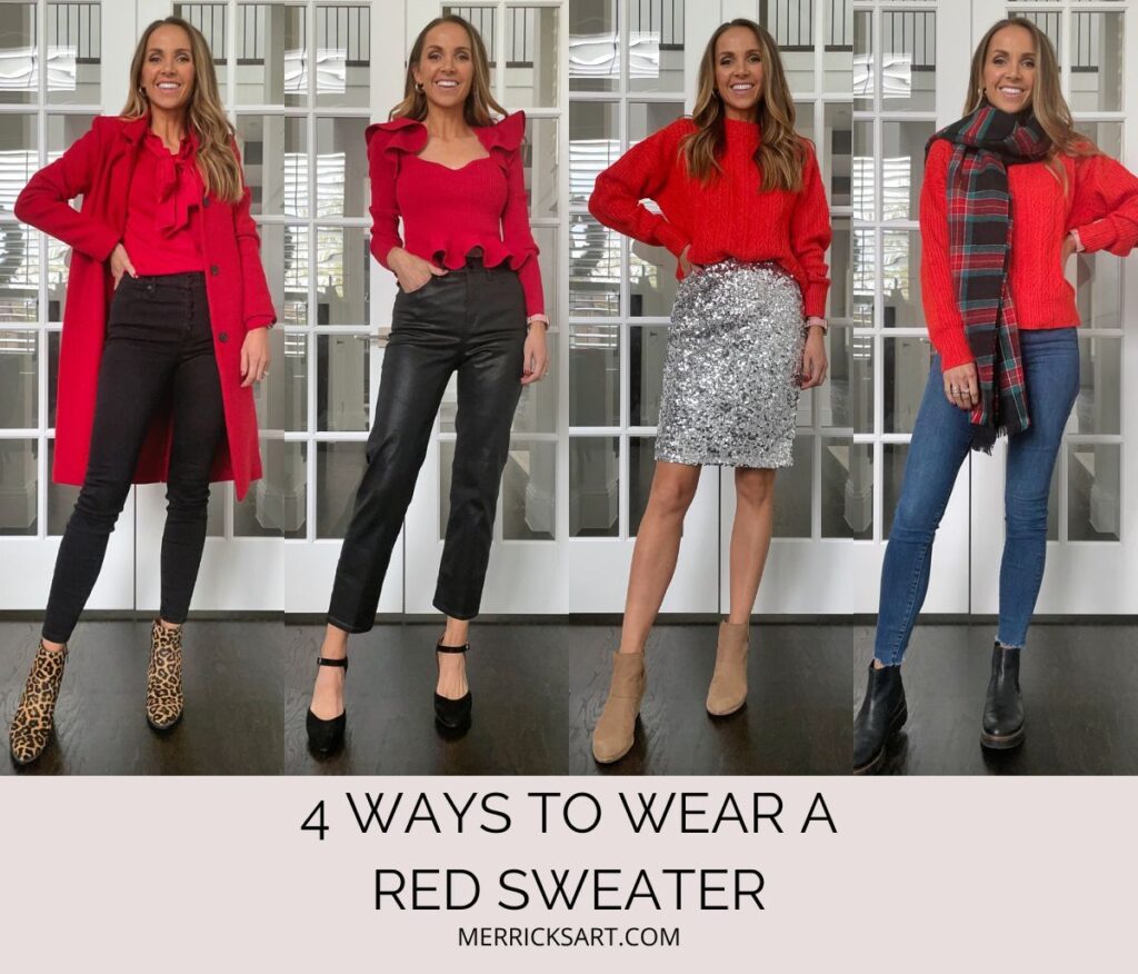 Red Sweater Outfits (4 Cute Ideas) - Merrick's Art