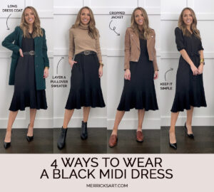 Black Midi Dress Outfits (4 Cute Looks) - Merrick's Art