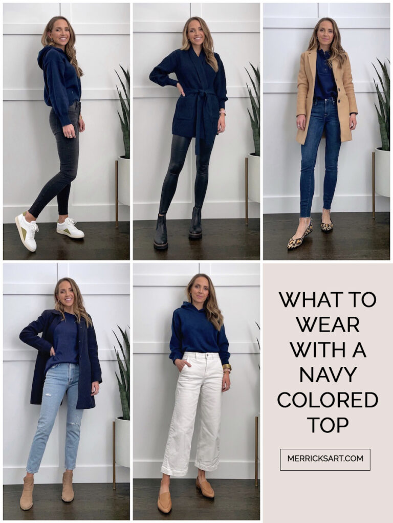 What to Wear With a Navy Top - Merrick's Art