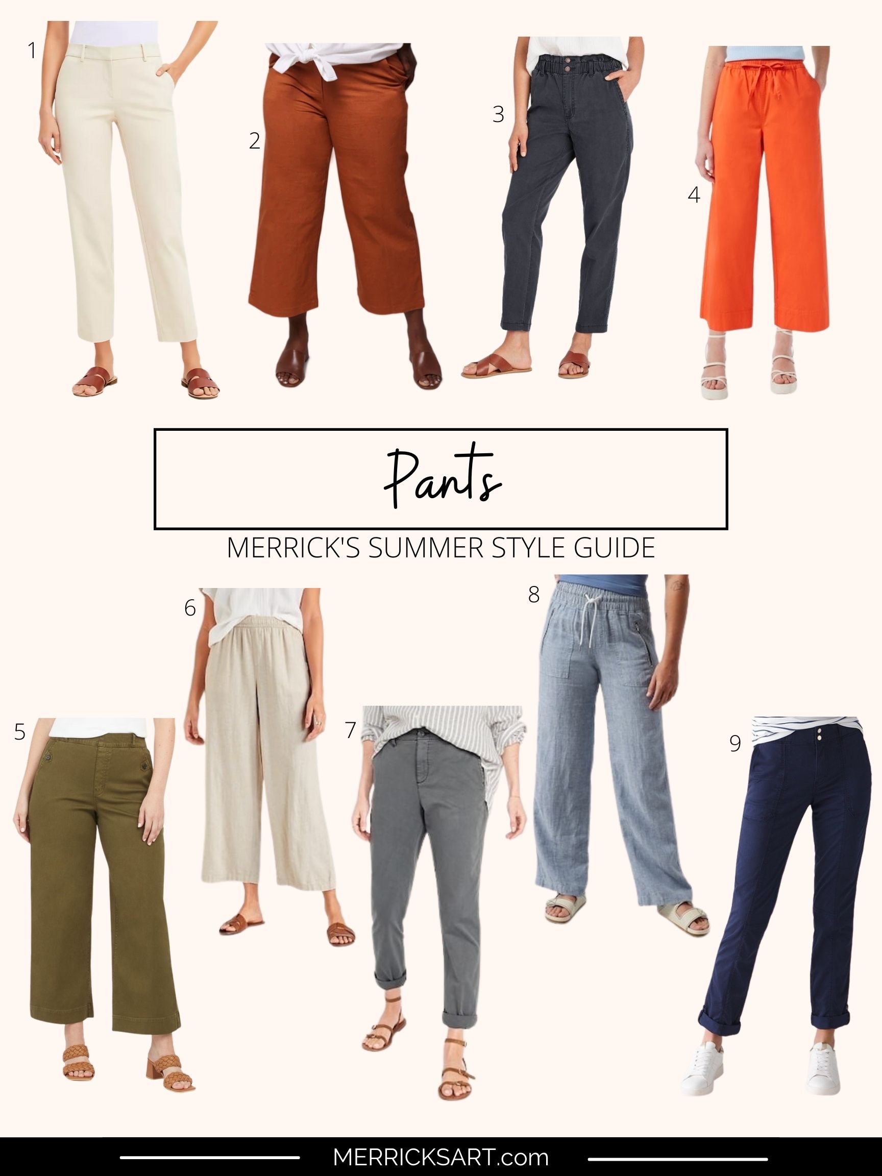 Non-Denim Bottoms for Summer - My Favorite Picks | Merrick's Art