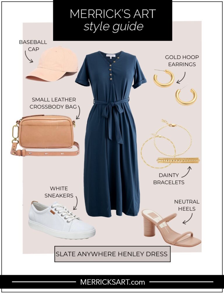 Navy and Floral Merrick White Collection Dresses - Merrick's Art