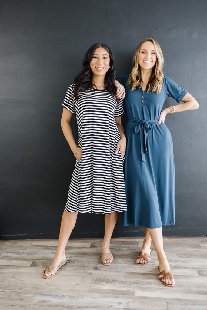 Navy and Floral Merrick White Collection Dresses - Merrick's Art