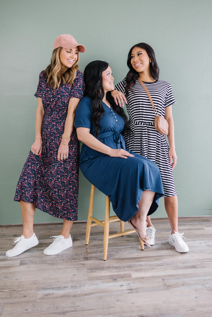 Navy and Floral Merrick White Collection Dresses - Merrick's Art