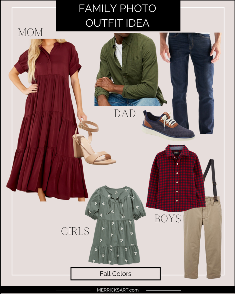 Fall Colored Family Picture Outfits - Merrick's Art