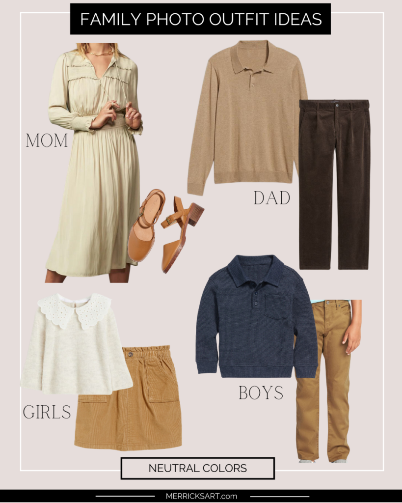 Neutral Family Picture Outfits - Merrick's Art