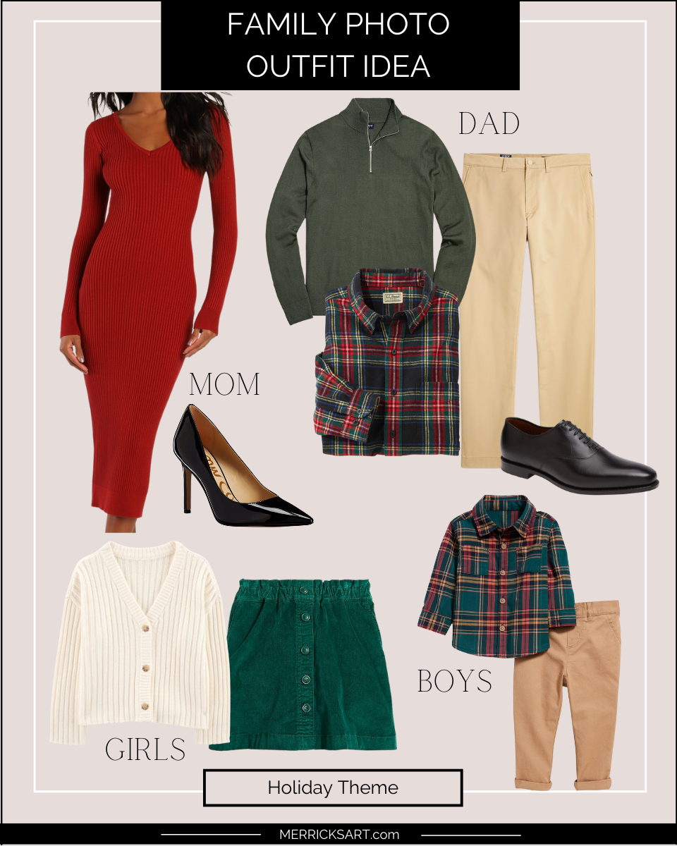 Holiday-Themed Family Picture Outfits - Merrick's Art