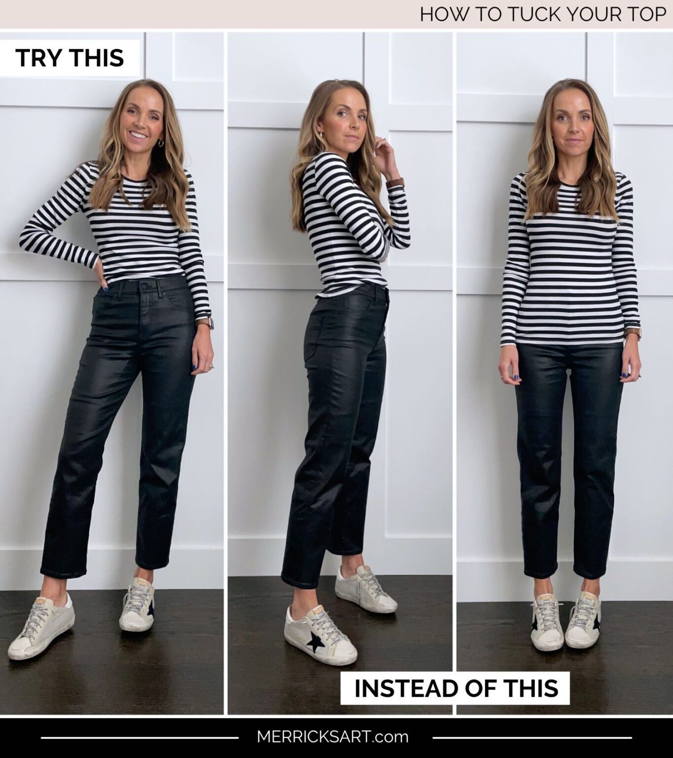 How to Tuck, Untuck, and Half Tuck Your Tops - Merrick's Art