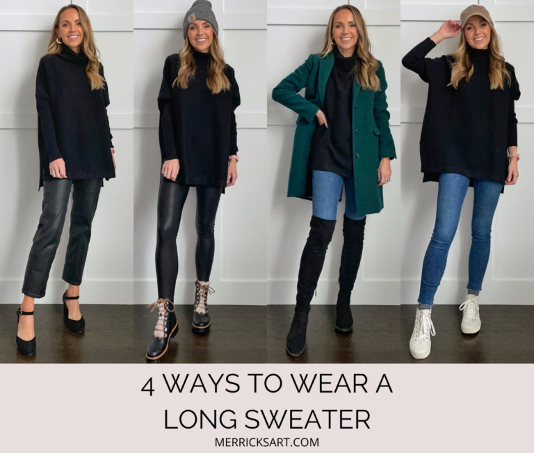 4 Ways to Wear a Long Sweater - Merrick's Art