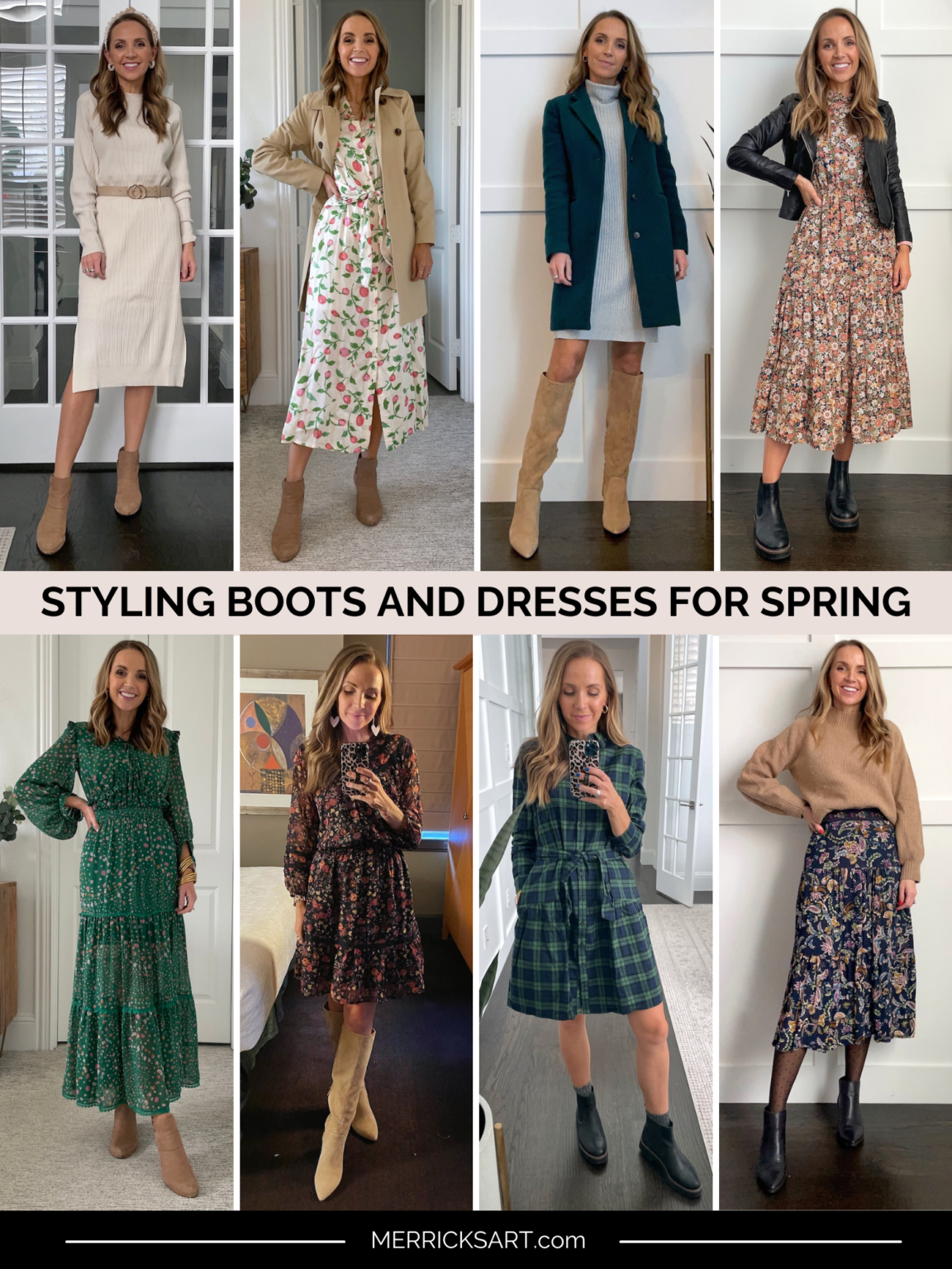 How to Wear Spring Dresses With Boots - Merrick's Art