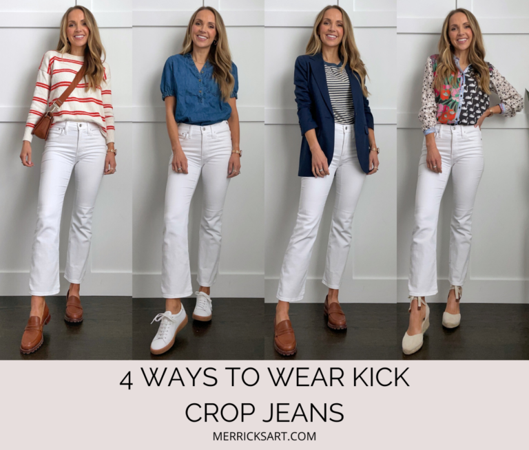 White Kick Crop Jeans (4 Ways to Wear It) - Merrick's Art