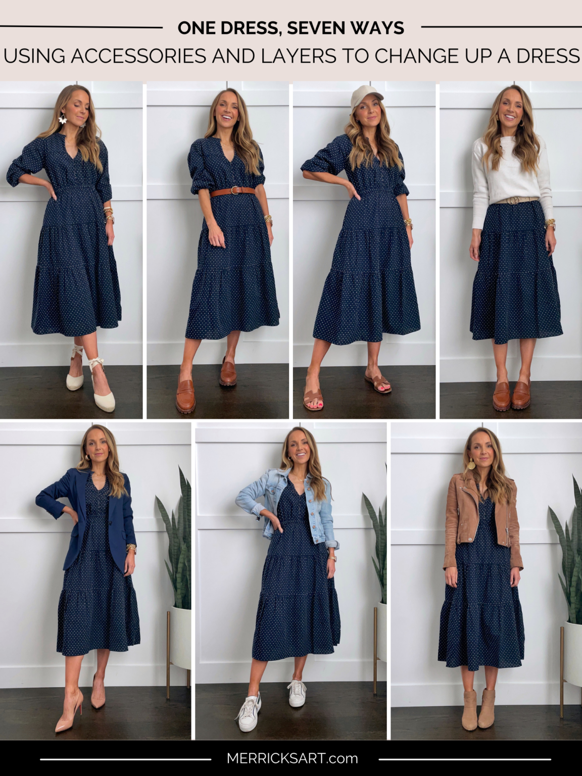 One Dress, Seven Ways (How to Change Up A Dress with Accessories and ...