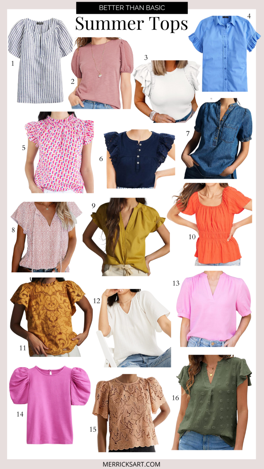 55 Better Than Basic Summer Tops - Merrick's Art