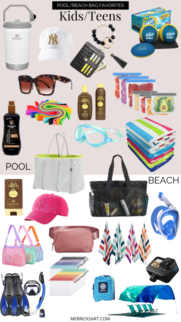 What to Pack in a Pool or Beach Bag: All Ages - Merrick's Art