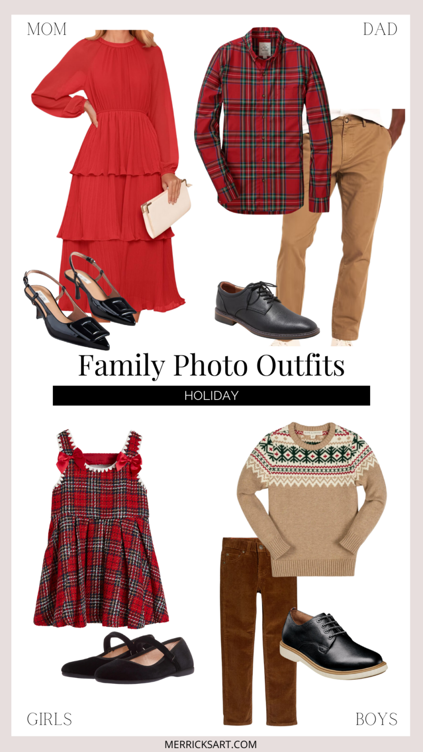 Holiday-Themed Family Picture Outfits - Merrick's Art