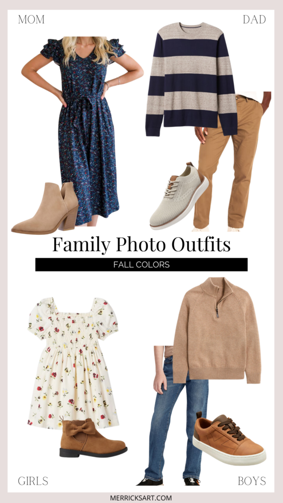 Fall Colored Family Picture Outfits - Merrick's Art