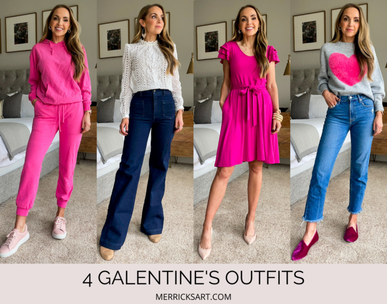 4 Galentines Outfits (From Dressy to Very Casual) - Merrick's Art