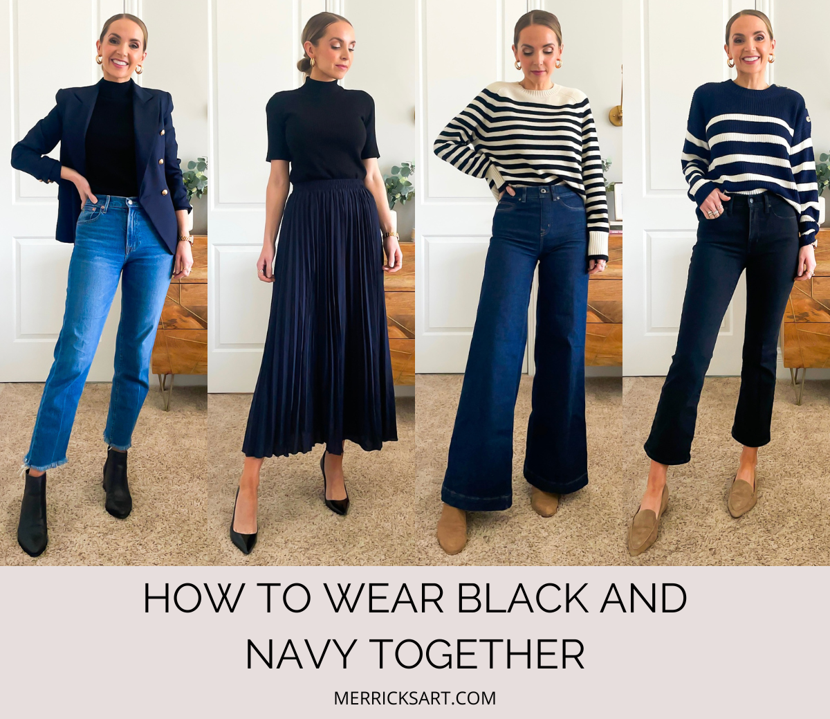 How to Wear Navy and Black Together - Merrick's Art