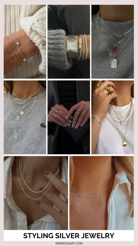 Silver Jewelry Styling Tips + Looks to Copy - Merrick's Art