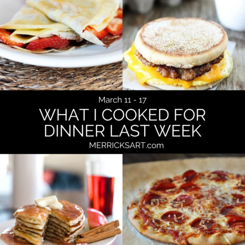 Weekly Menu, July 19-26 - Merrick's Art