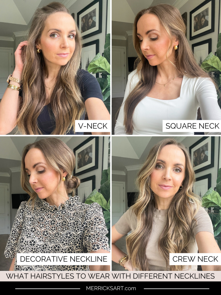 What Hairstyles to Wear With Different Necklines - Merrick's Art