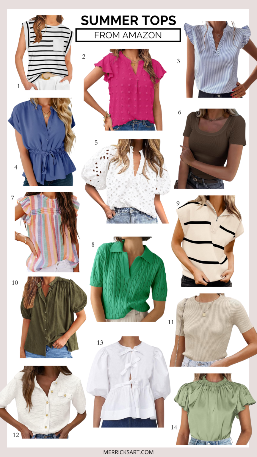 Shopping Round-Up: Better Than Basic Summer Tops - Merrick's Art