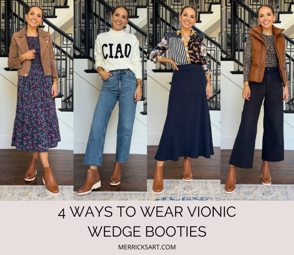 4 Ways to Wear Wedge Ankle Boots - Merrick's Art