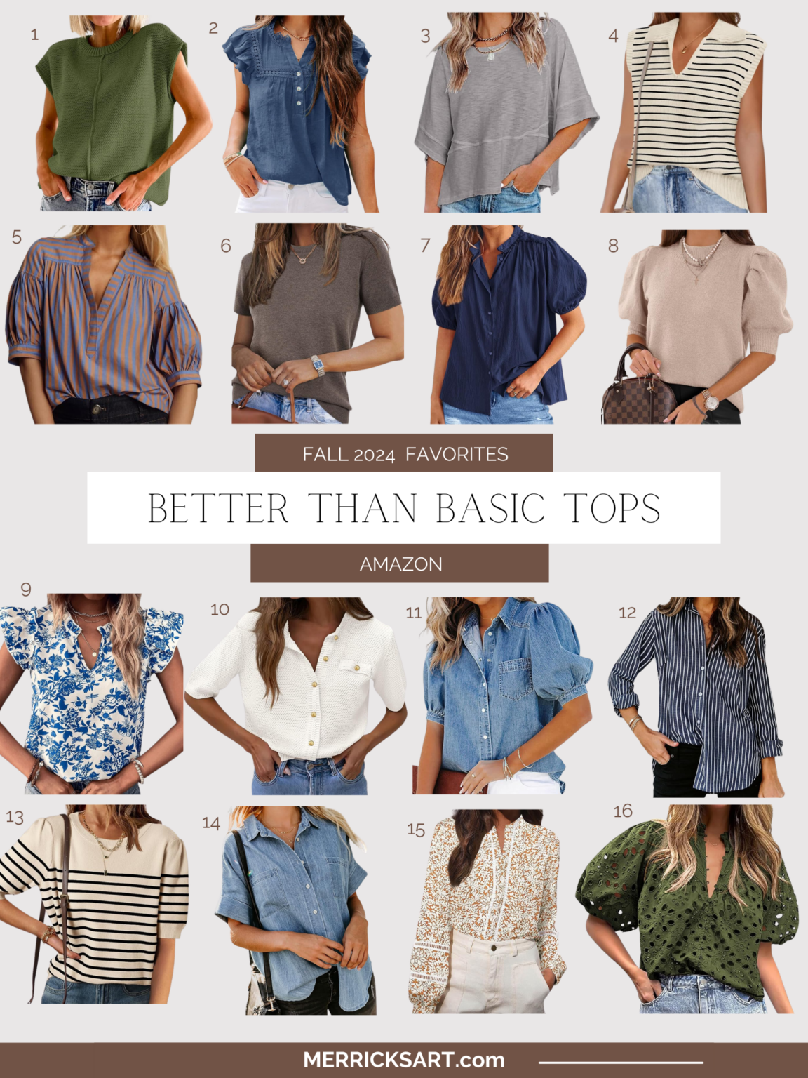 Shopping Round-Up: Better Than Basic Summer to Fall Tops - Merrick's Art