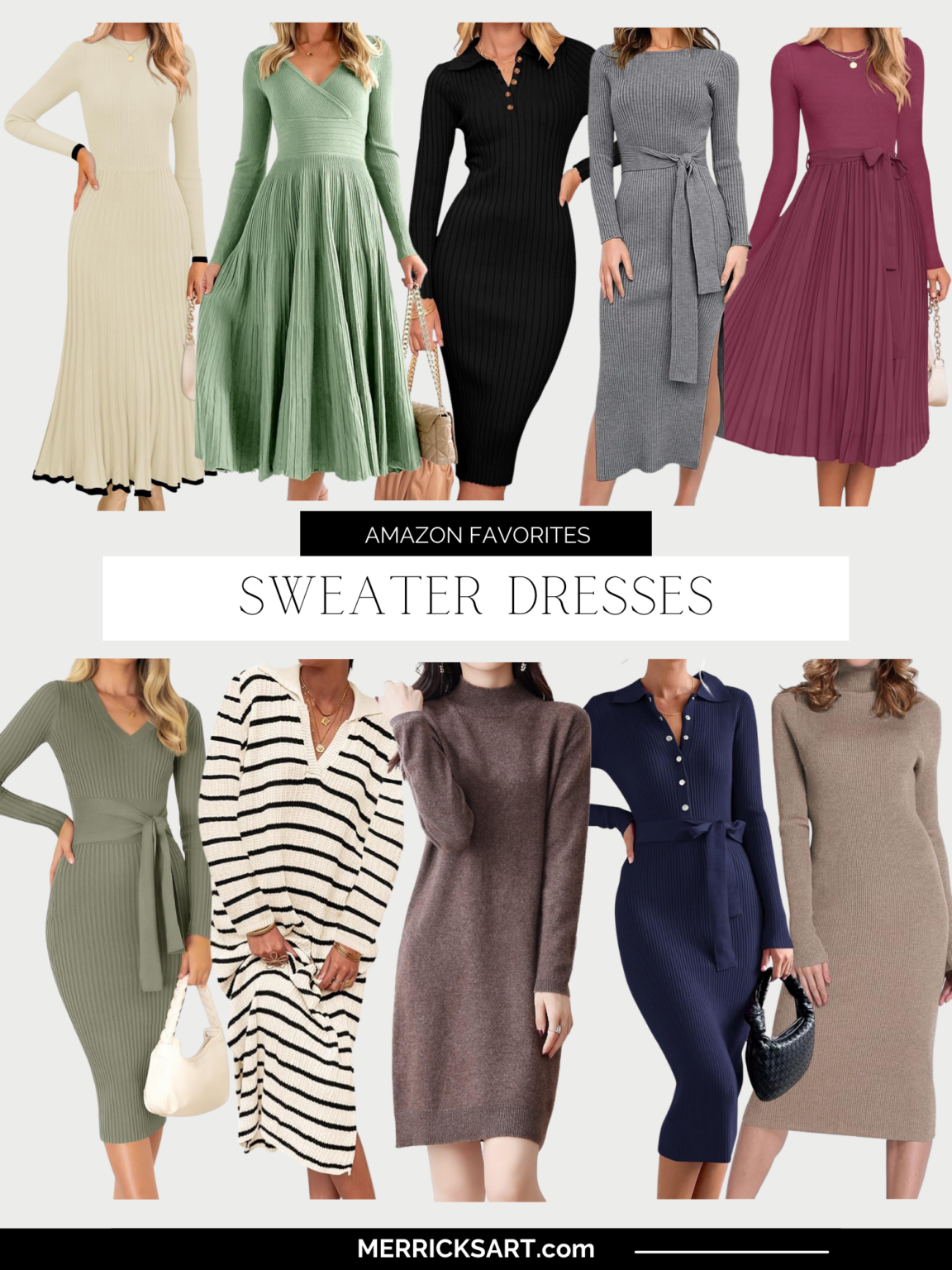 Cute Sweater Dresses For Fall and Winter - Merrick's Art