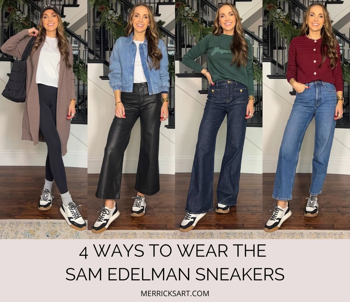 4 Ways to Wear The Sam Edelman Sneakers - Merrick's Art